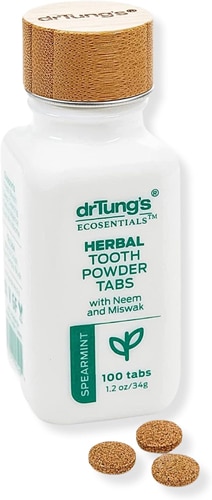 drTung's Herbal Tooth Powder Tabs With Neem and Miswak Fluoride Free ...
